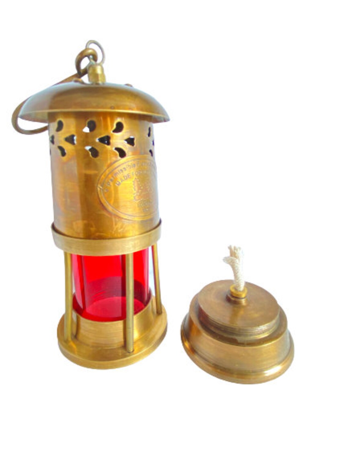 Handmade 6engraved Brass Mini Oil Lamp Miner Oil Lampbrass - Etsy