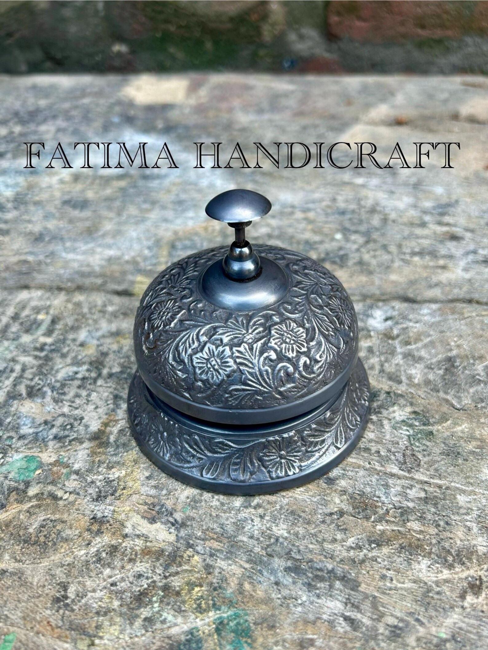 Antique Brass Table Bell, Designer Bell for Reception Bell, Office Desk ...