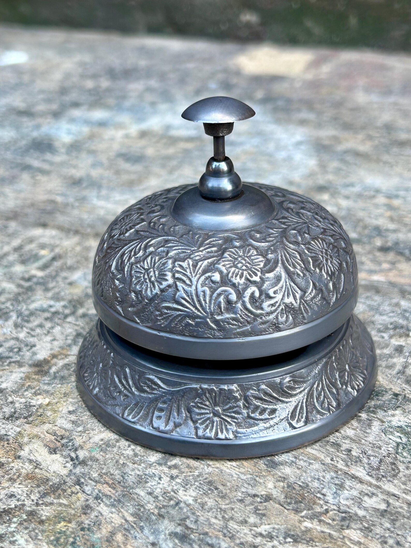 Antique Brass Table Bell, Designer Bell for Reception Bell, Office Desk ...