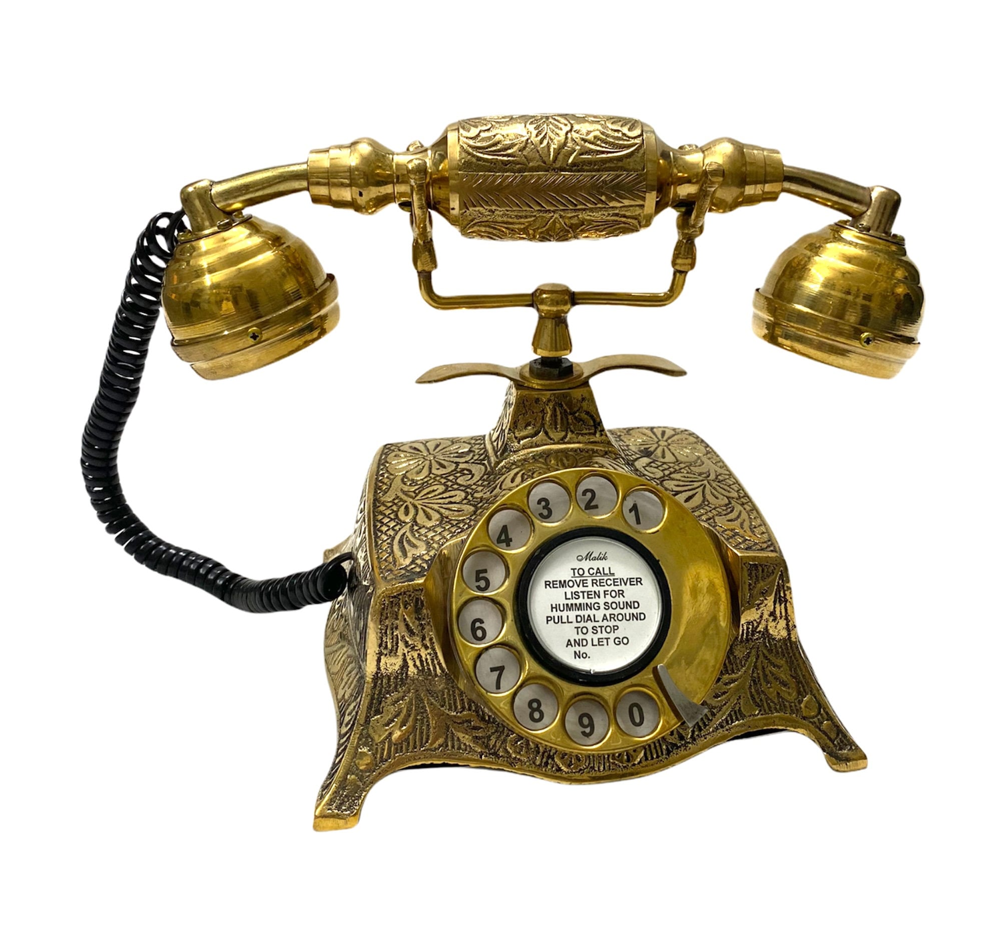 Brass Telephone Gold Finish Vintage Style Royal Landline - Etsy