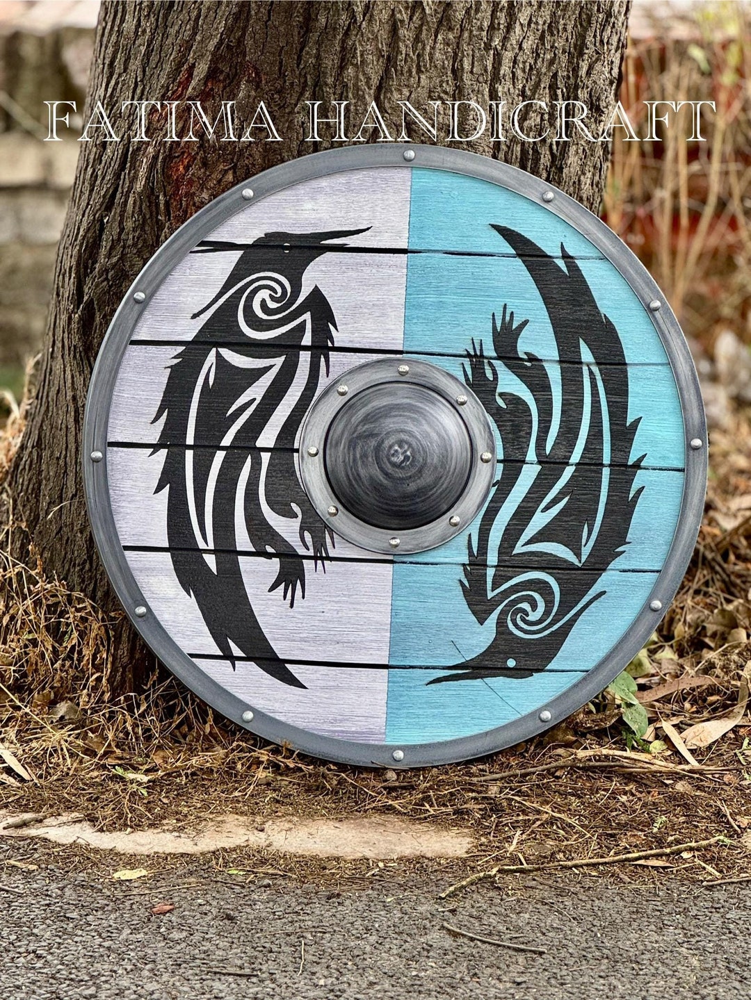 Medieval Eivor Valhalla Raven Authentic Batteworn Viking Shield |crow ...