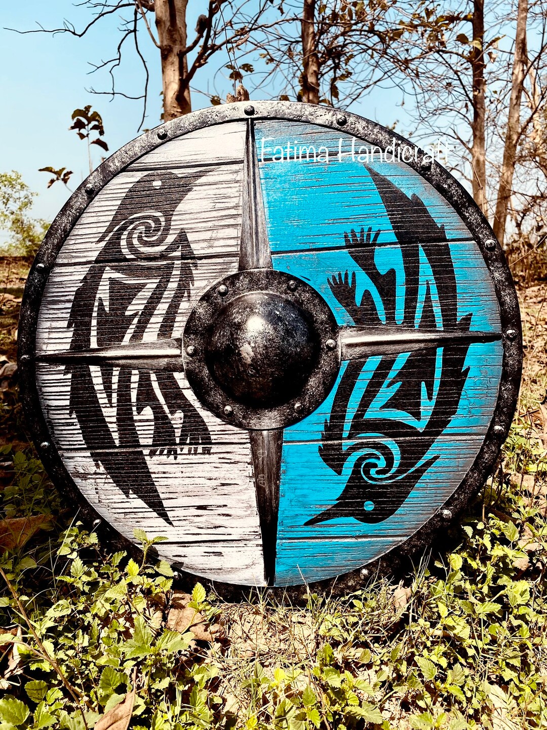 Viking Cosplay Wooden Shield Medieval Costume Viking Shield Battle ...