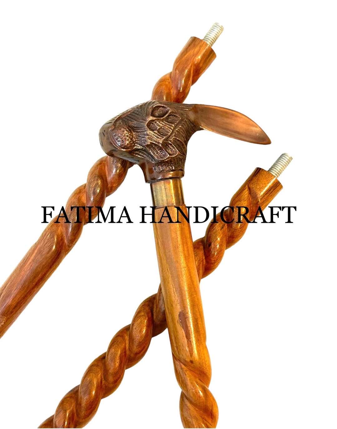 Rabbit Wooden Walking Cane Victoria Walking Stick Walking Stick for Men ...