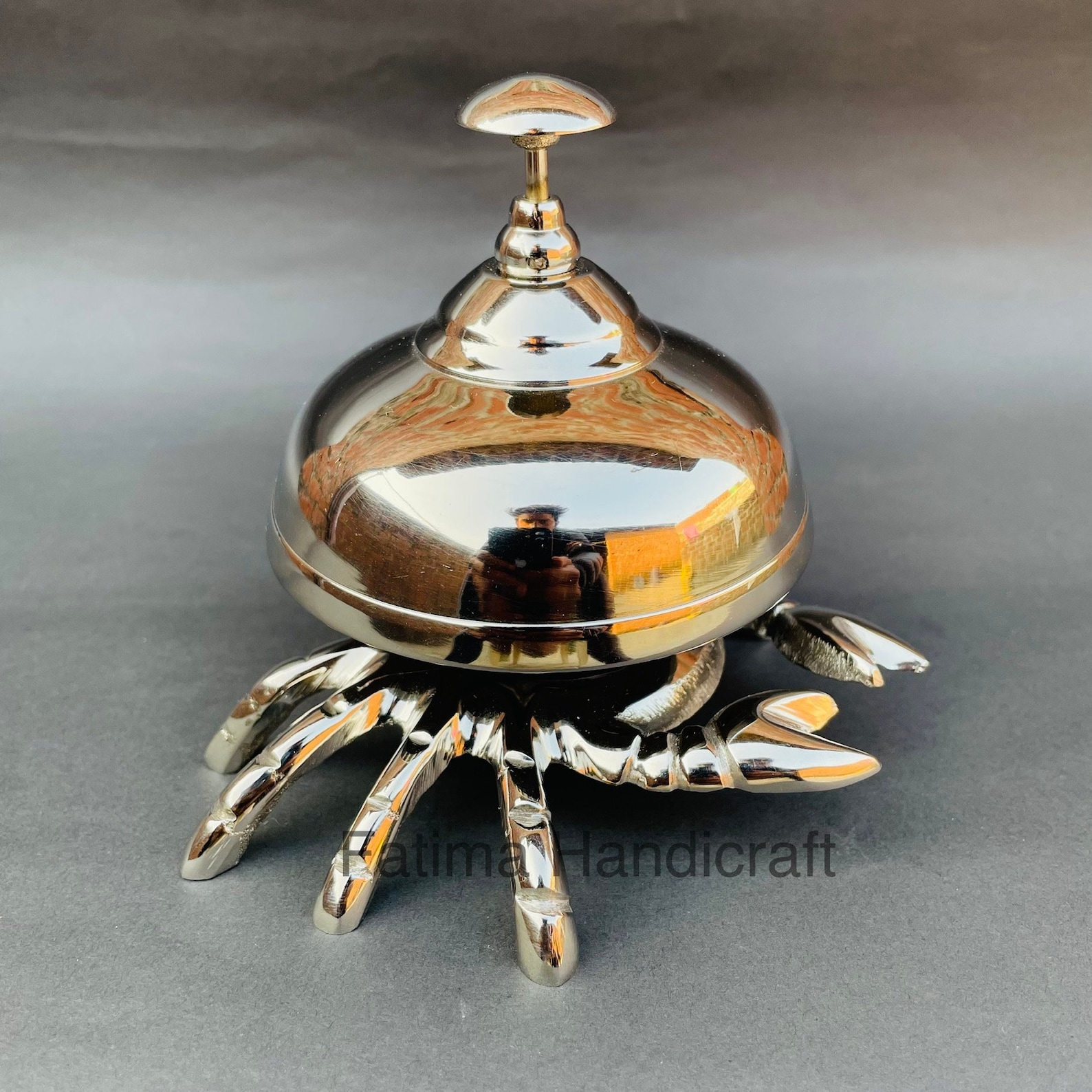 Antique Brass Desk Bell Crab Bell for Reception Bell Table - Etsy