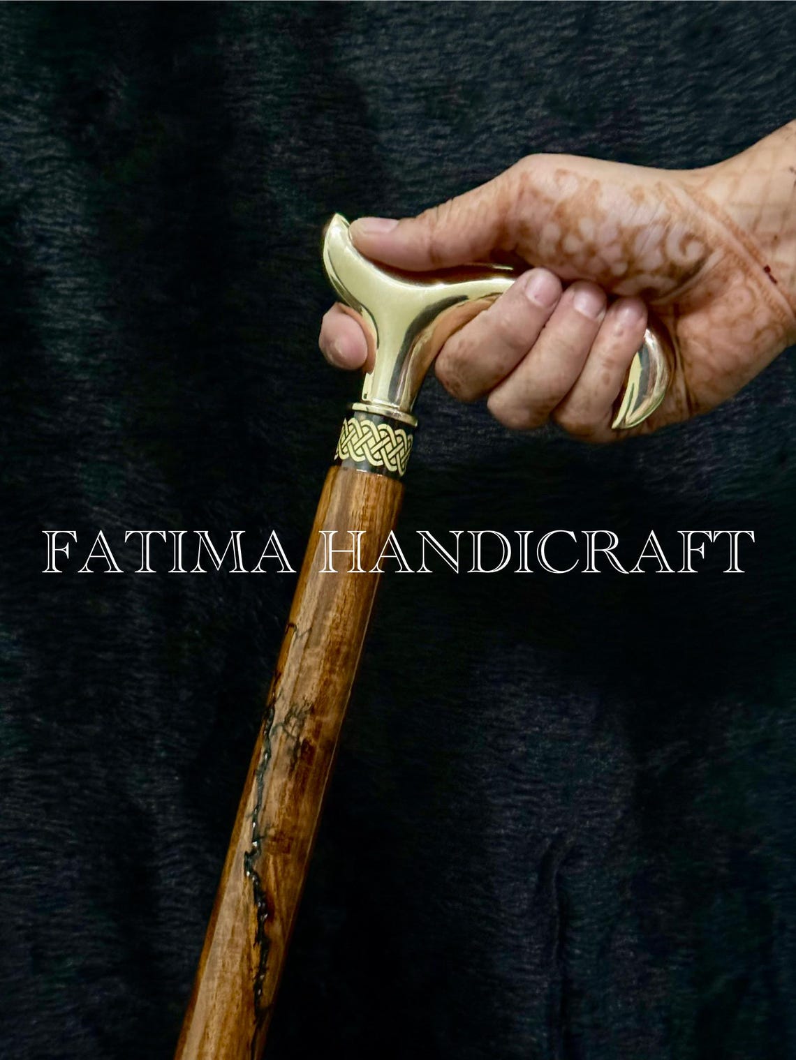Brass Handle Wooden Walking Cane: Victorian Style Mobility Aid - Etsy