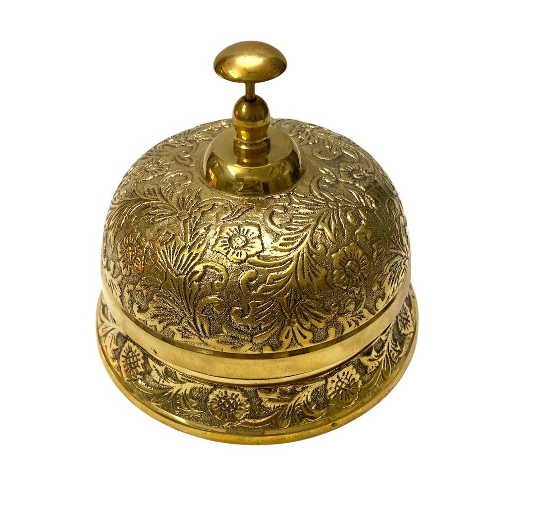 Brass Antique Finish Desk Bell Office Table Top Bell - Etsy