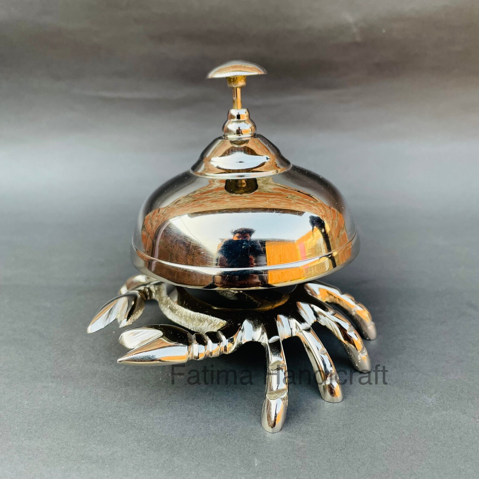 Antique Brass Desk Bell Crab Bell for Reception Bell Table - Etsy