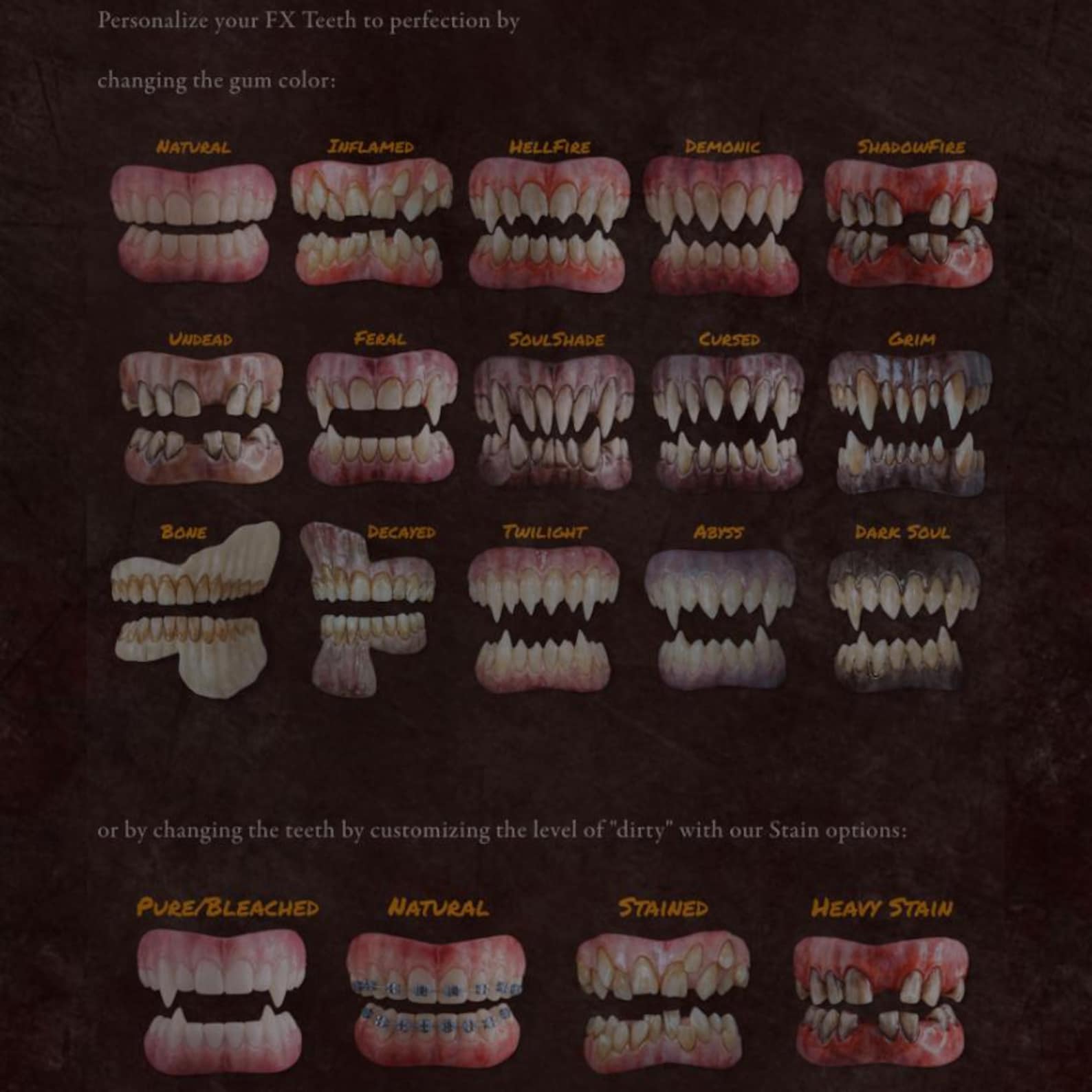 Soulshade Godjira Teeth / FX Teeth / Sharp Teeth / Halloween / Horror ...