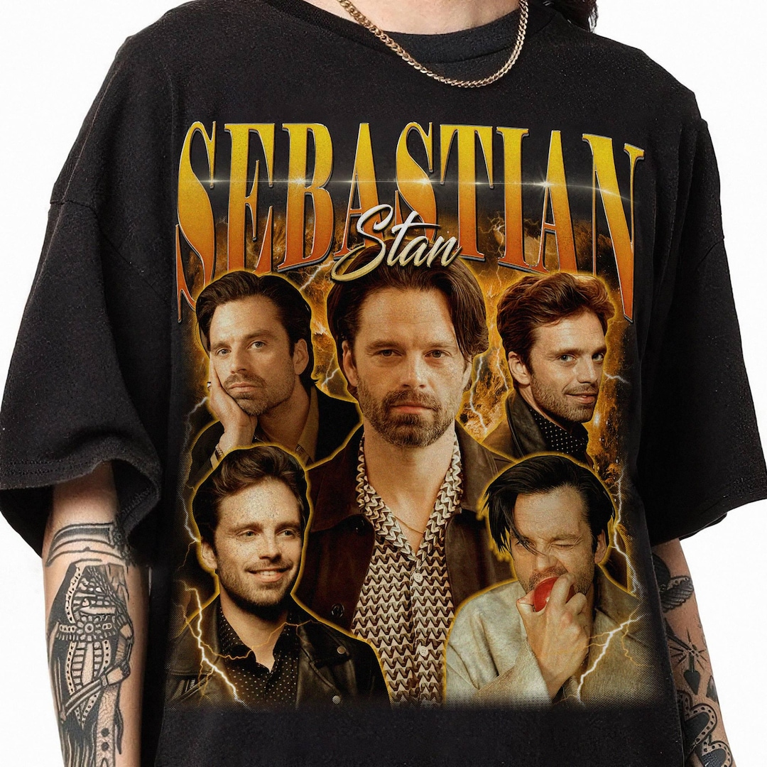 Sebastian Stan Retro Shirt, Sebastian Stan Fan Tees, Sebastian Stan ...