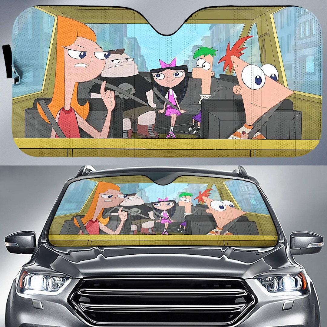 Phineas and Ferb Auto Sun Shade, Candace Flynn Car Windshield, Car ...