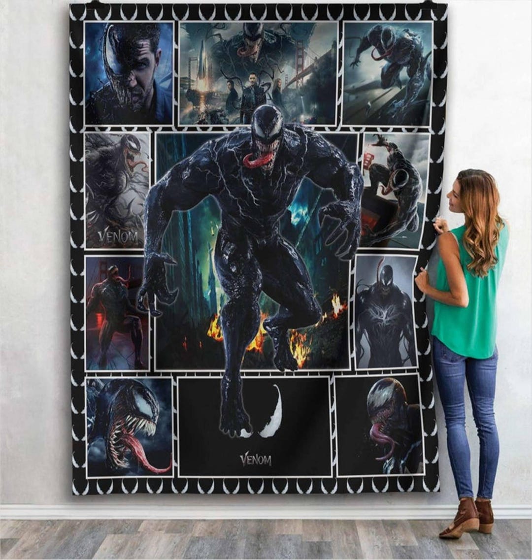 Venom Fleece Blanket | Venom Eddie Brock Blanket | Venom Symbiote ...