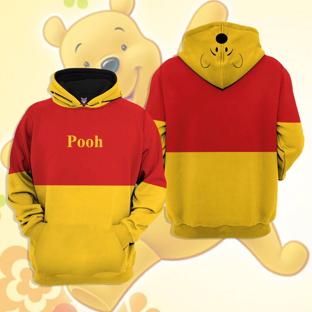 Winnie the Pooh Cosplay 3D Hoodie, Pooh Bear Cosplay Costume Hoodie ...