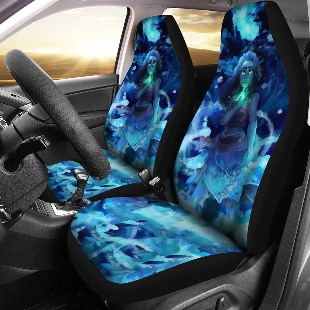 Watercolor Moana Car Seat Covers Set Moana Princess Car Accessories ...