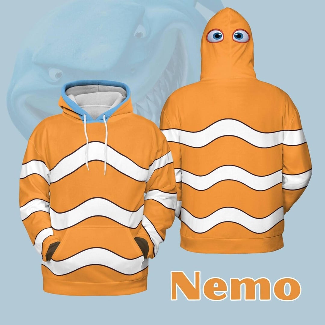 Finding Nemo 3D Full Over Print Costume Hoodie, Clown Fish 3D Cosplay ...