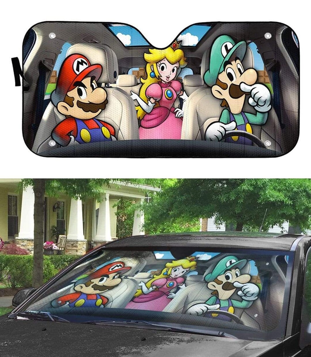 Mario Kart Car Auto Sunshade Mario Bro Luigi Princess Peach Car ...