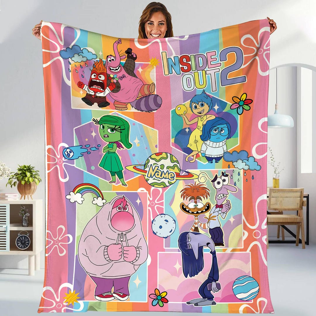 Inside Out 2 Blanket Inside Out It's Okay to Feel All the Feels Fleece ...