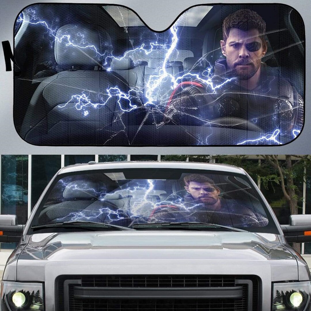 Thor God Carbreaker Car Sun Shade Thor God of Thunder Car Sun Shade ...