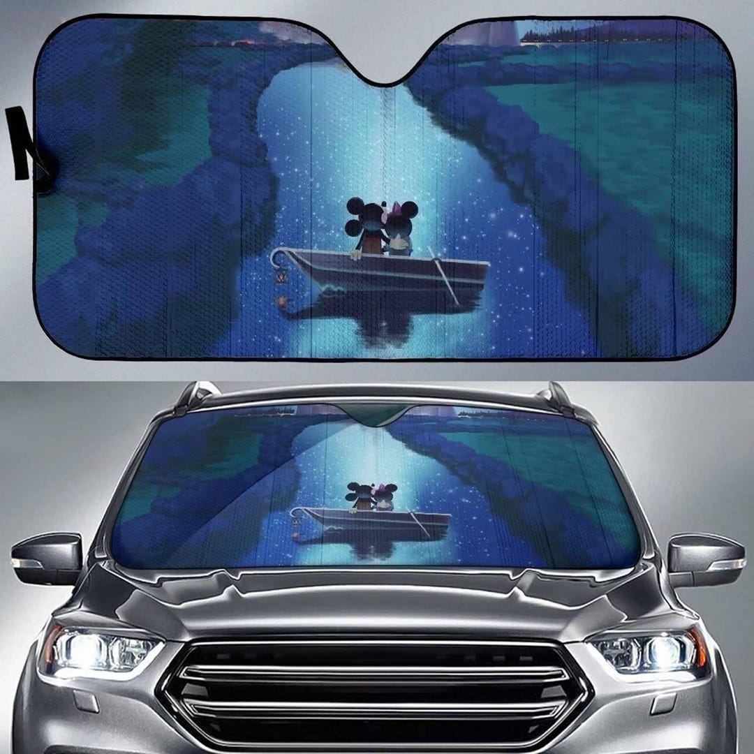 Mickey and Minnie Mouse Romantic Waltdisney Auto Sun Shades, Disneyland ...