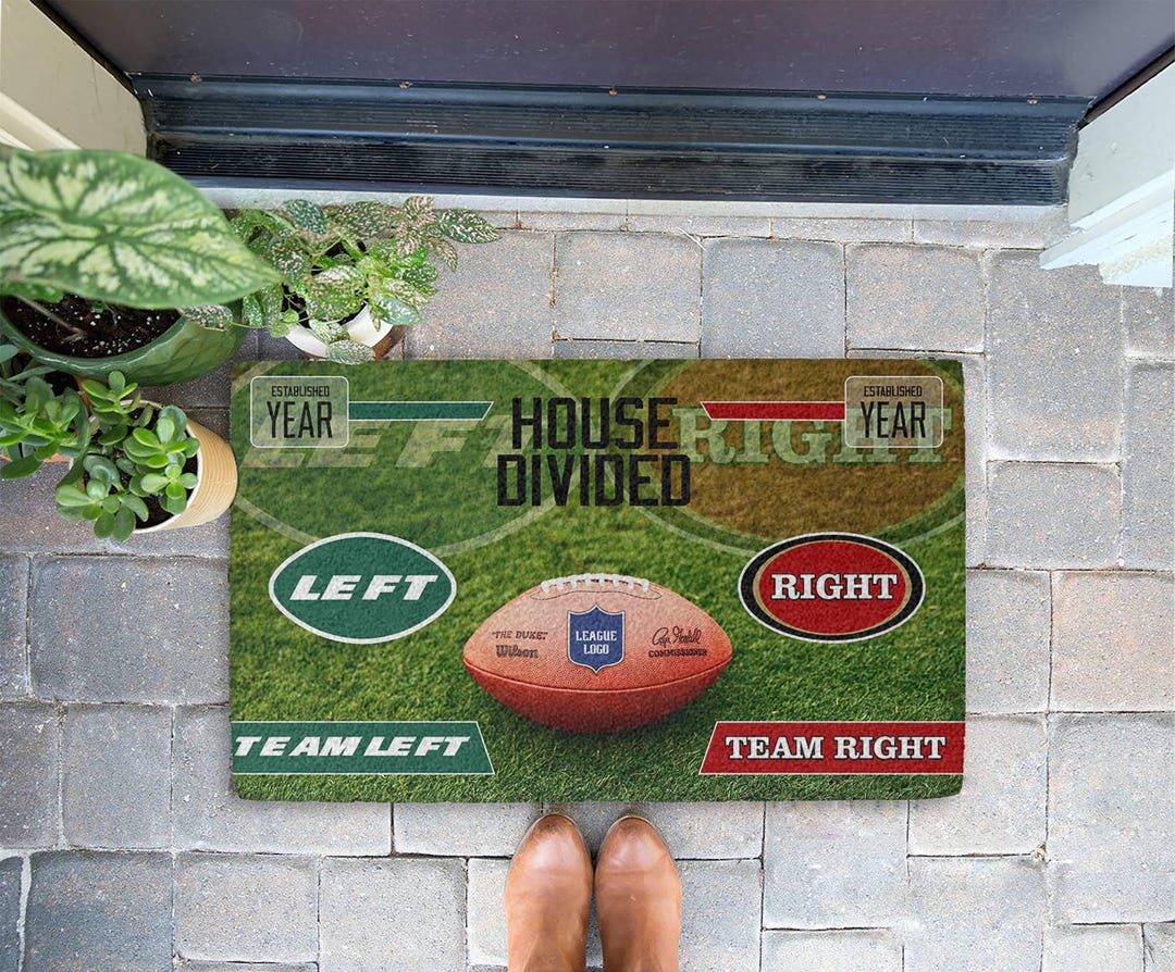 Personalized House Divided Doormats Football Team Door Mat Sports Team ...