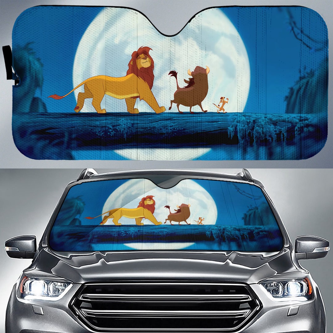 The Lion King Car Sunshade Simba Timon and Pumbaa Walking Hakuna Matata ...