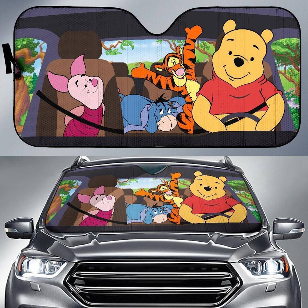 Winnie the Pooh Car Auto Sun Shade Pooh and Friends Car Sun Shade Pooh ...