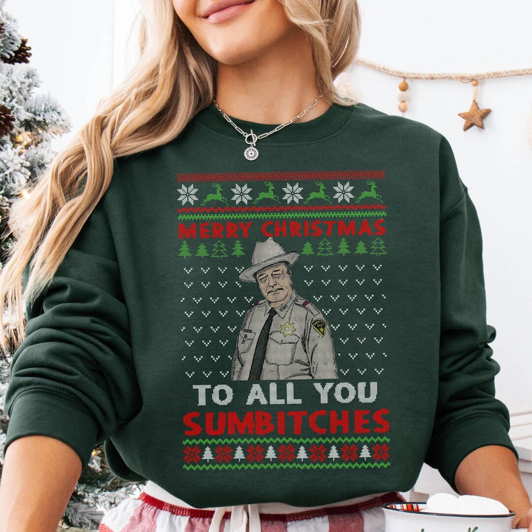 Smokey and the Bandit Funny Ugly Xmas Tee, Merry Christmas to All You ...
