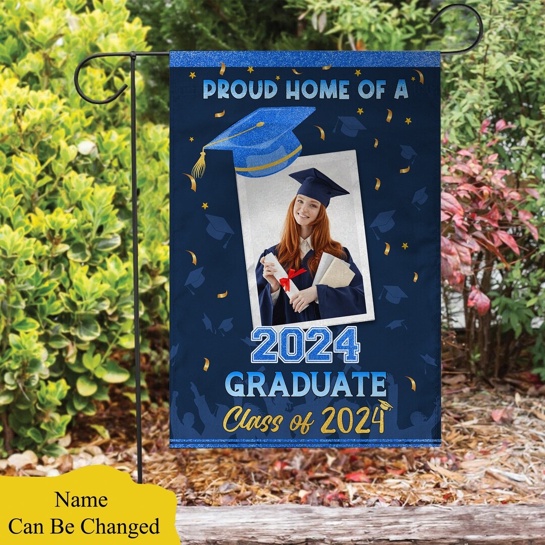 Proud Home of 2024 Graduate Graduation Family Garden Flag Class of 2024 ...