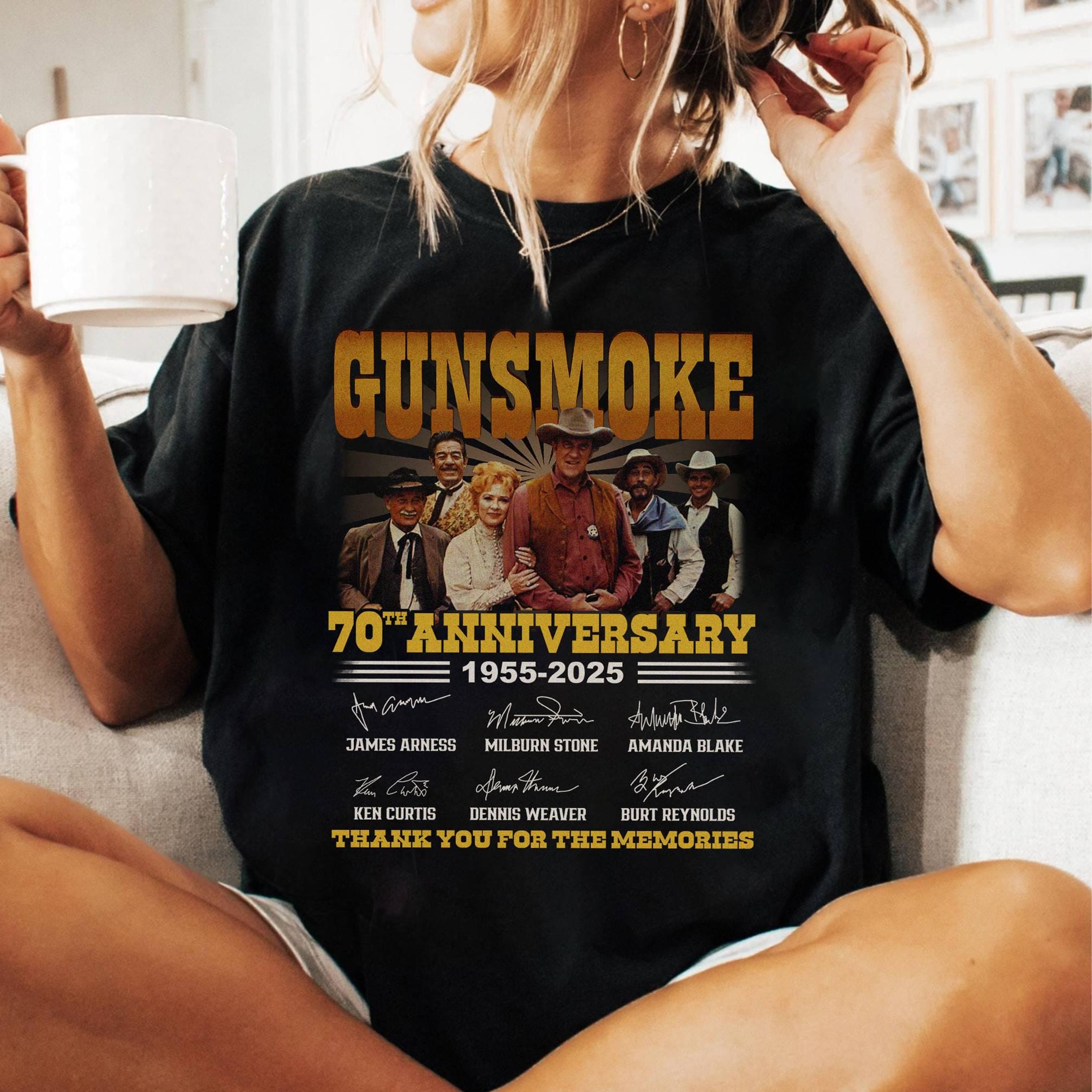 Gunsmoke 70th Anniversary Tshirt, Thank You for the Memories Shirt ...