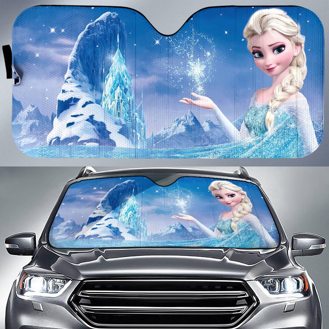 Frozen Movie Car Sun Shade Elsa and Anna Princess Car Sun Shade Disney ...