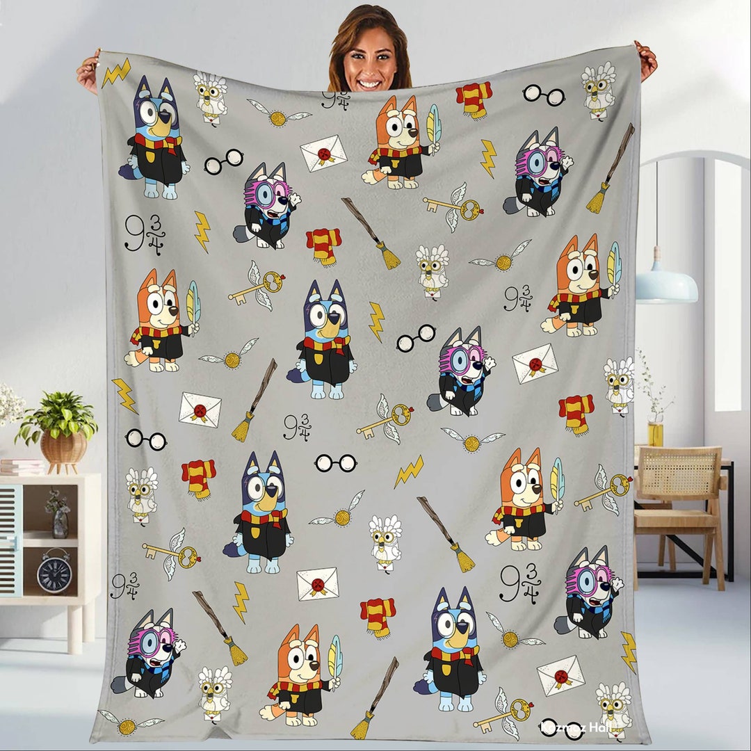 Bluey Bingo Blanket, Bluey Family Soft Cozy Fleece Throw Blankets ...