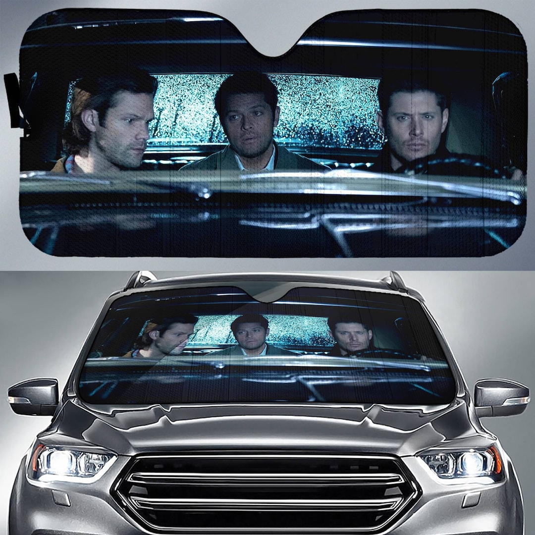 Supernatural Movie Car Sunshade Sam Winchester Dean Winchester Castiel ...
