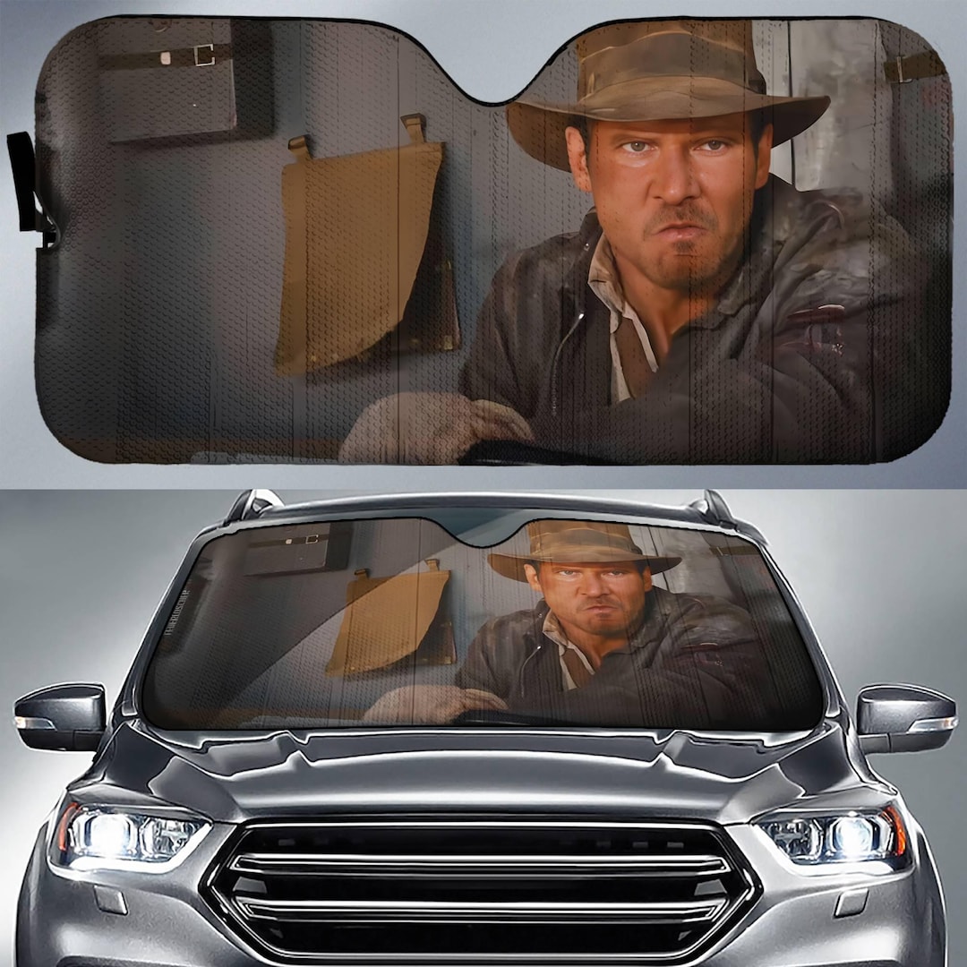 Indiana Jones Auto Sun Shade, Vintage 90s Indiana Jones Car Windshield ...