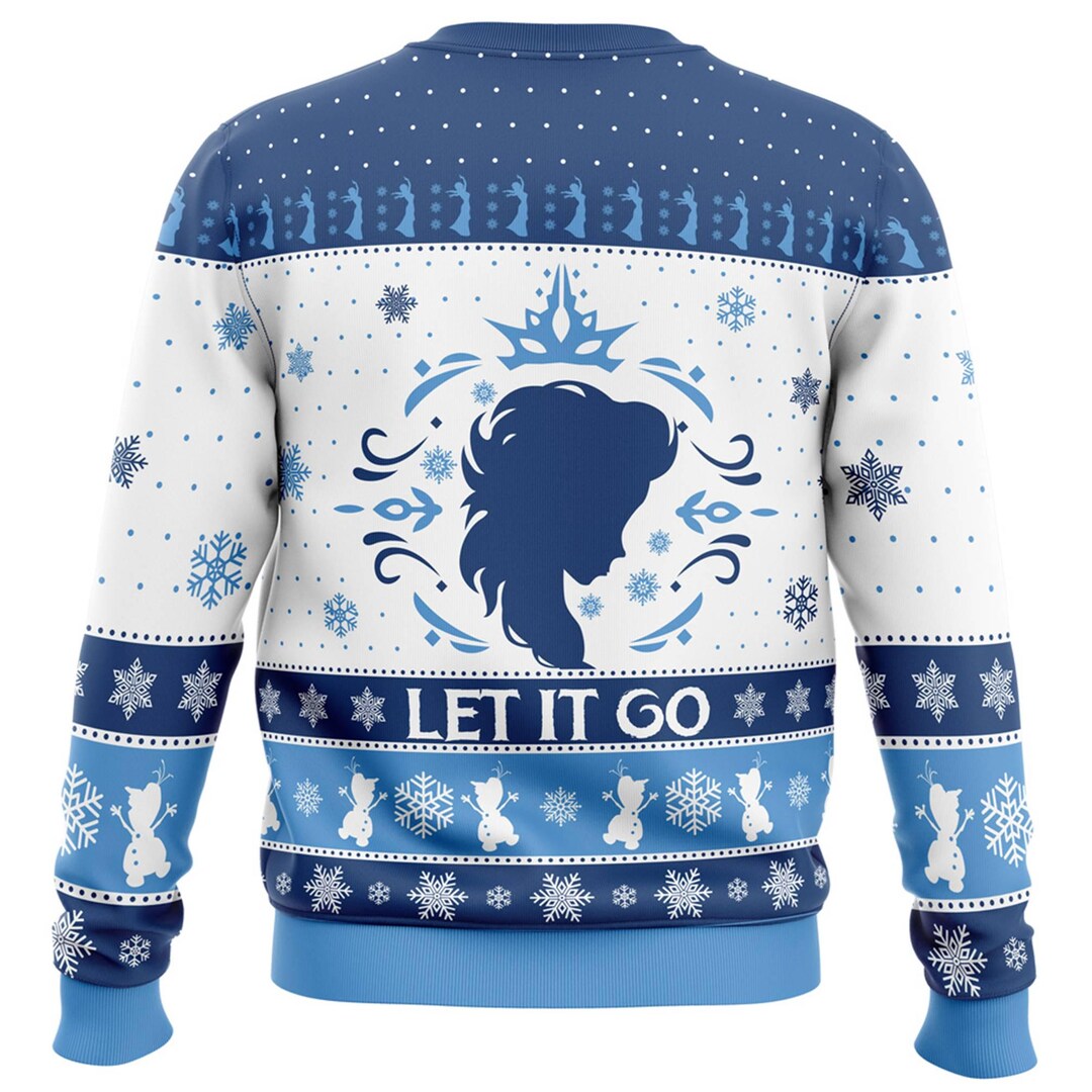 Let It Go Elsa Frozen Disneyland Ugly Christmas Sweater, Frozen Xmas ...