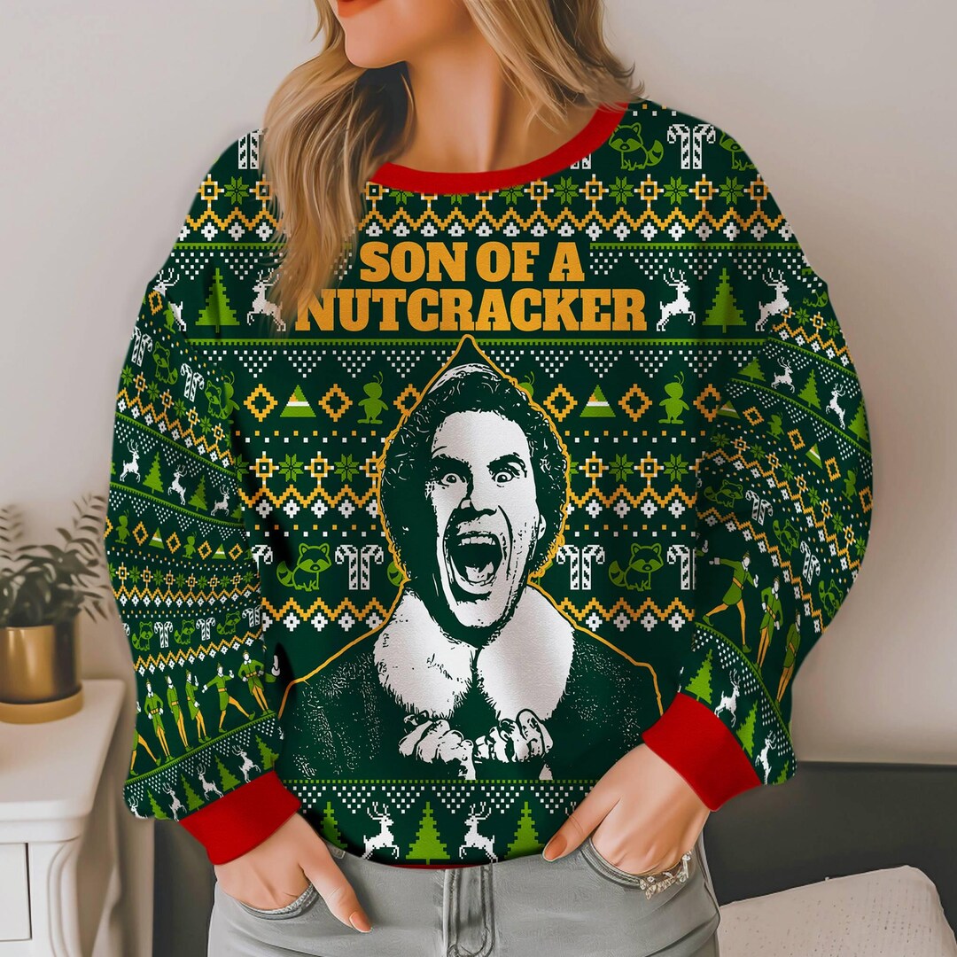 Buddy the Elf Nutcracker Ugly Christmas Sweater, Will Ferrell Xmas Fan ...