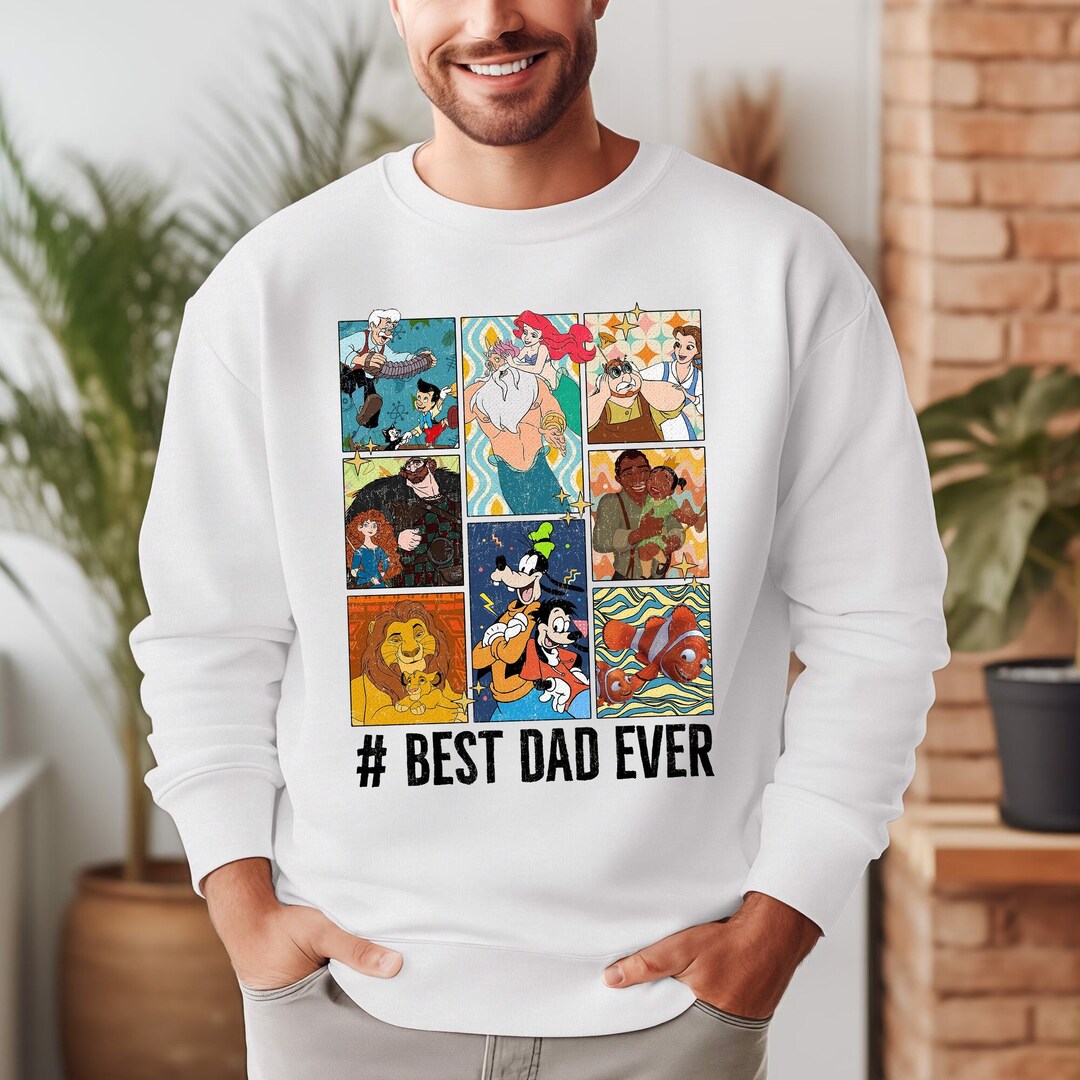 Marlin and Nemo Goofy Max Goof Father Geppetto Pinocchio Retro Best Dad ...