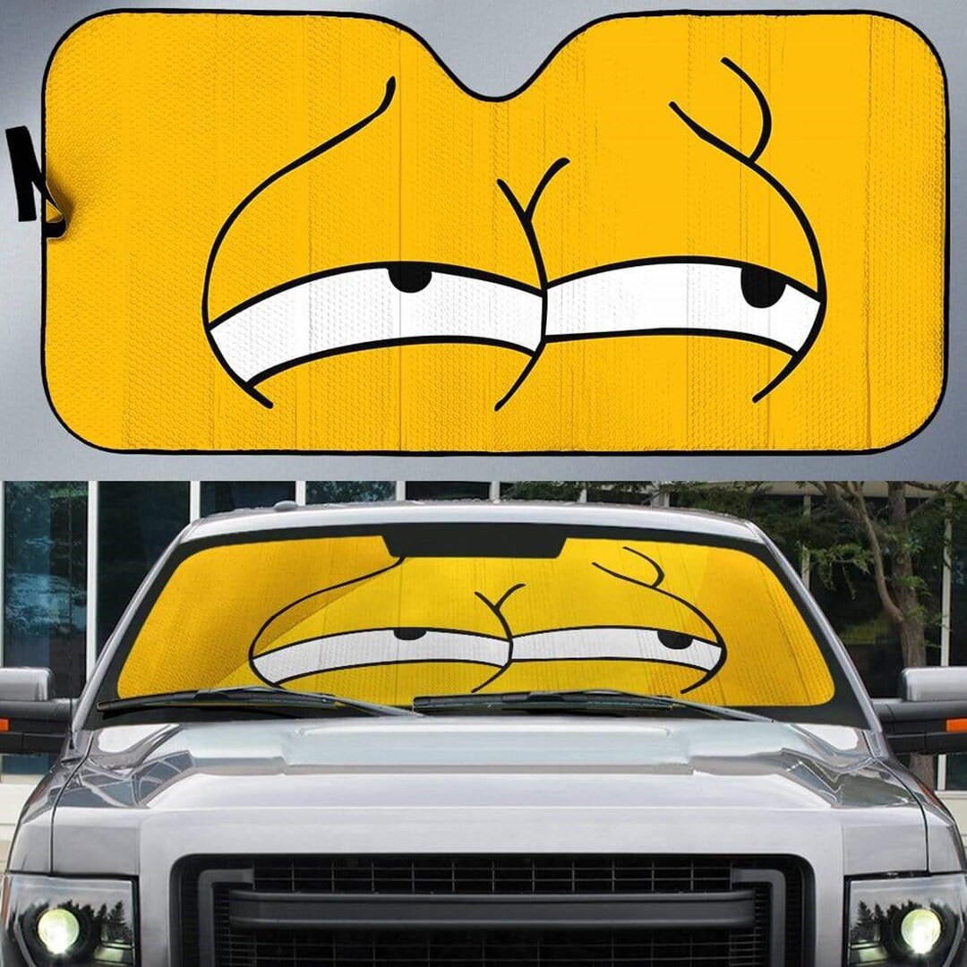 Homer Simpson Car Sunshade Simpson Family Car Auto Sunshade Simpson ...