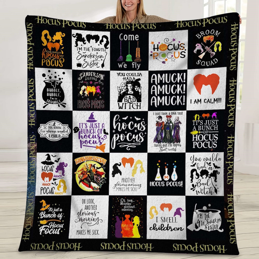 Hocus Pocus Blanket | Sanderson Sisters Blanket | I Smell Children ...