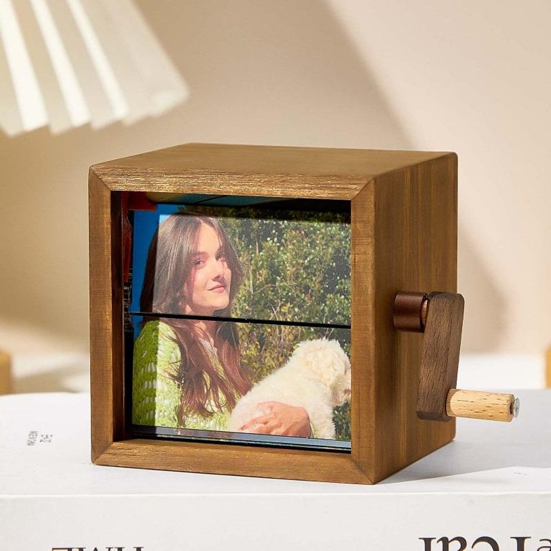Personalized Photo Flipbook Animation Box, Custom Wooden Photo Book ...