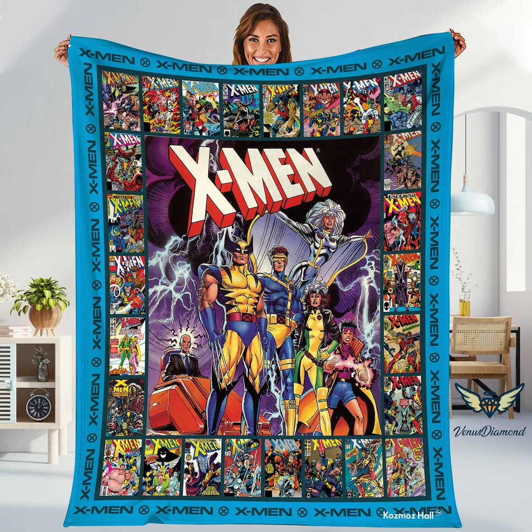 X Men Characters Fleece Blanket X Men Blanket X Men Wolverine Cyclops ...