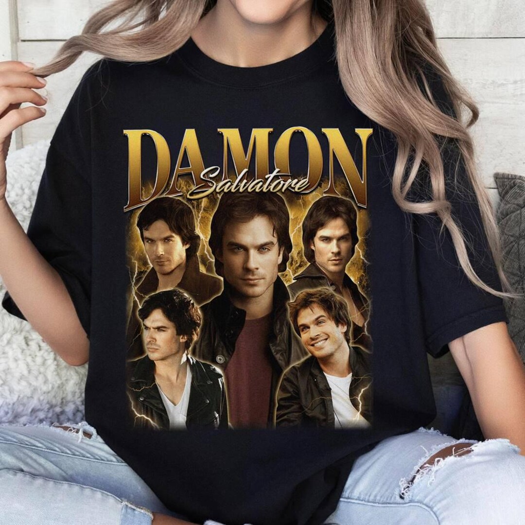 Retro 90s Damon Salvatore the Vampire Shirt, Classic 90s the Vampire ...