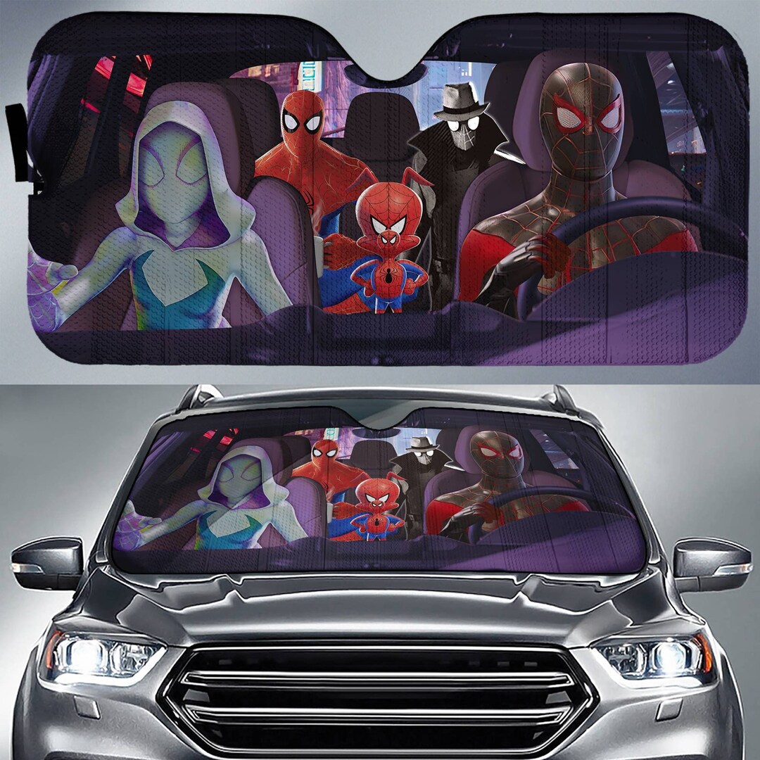 Spider-man Across Spider Verse Car Sunshade Miles Morales Ghost Spider ...