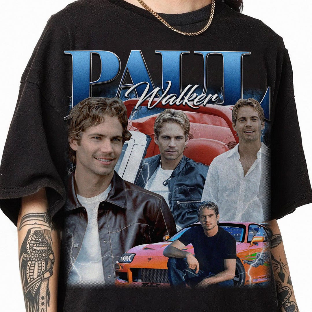 Paul Walker Bootleg Shirt, Paul Walker Tee, Paul Walker Fan Merch, Paul ...