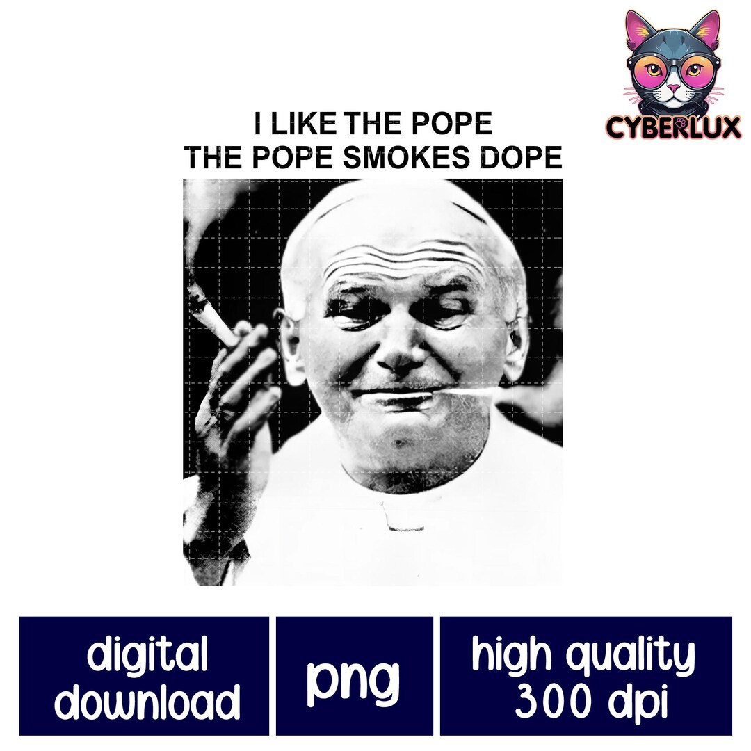 POPE FRANCIS Retro 90s Png, Pope Francis the Pope Smoke, Pope Francis ...