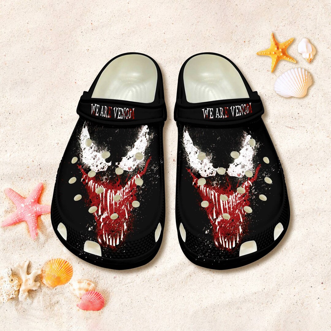 Venom Clog Shoes Venom Symbiote Sandal Shoes Gift for - Etsy