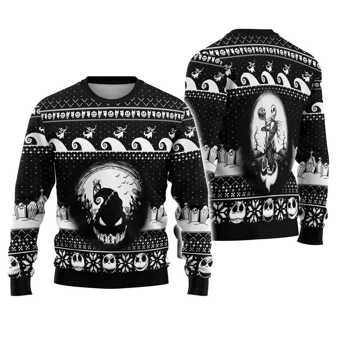 The Nightmare Before Christmas Ugly Christmas Sweater Jack Skellington ...