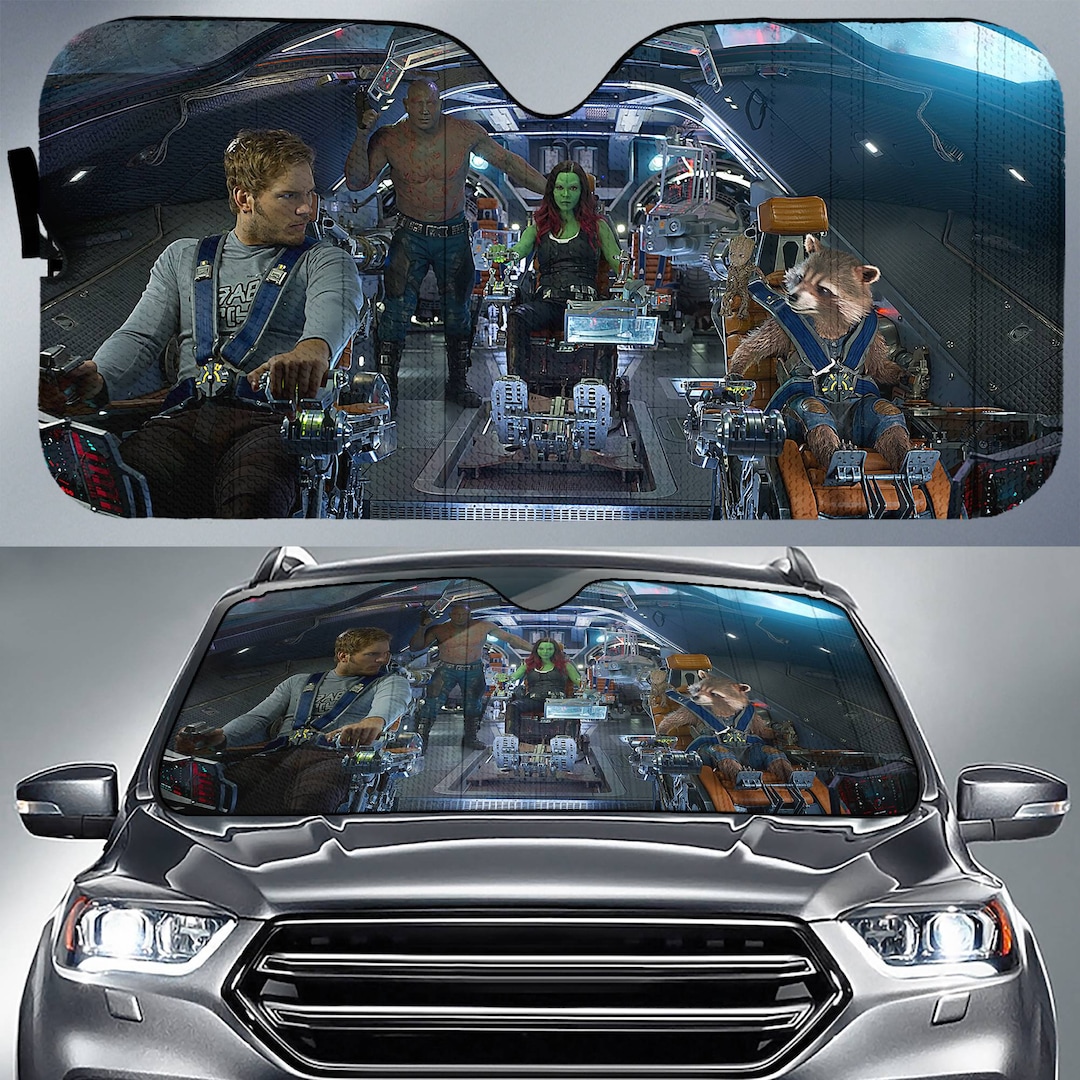 Guardians of the Galaxy Car Sun Shade | Star Lord Mantis Car Sunshade ...
