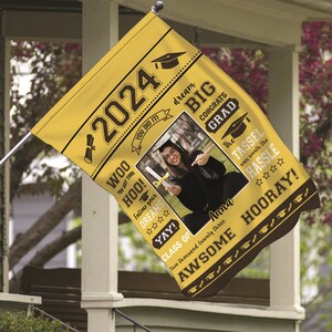 Personalized Congratulation Graduation Dream Big Garden Flag Graduation ...