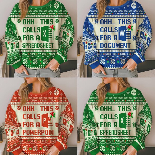 Excel Sheet Ugly Christmas Sweater - Etsy