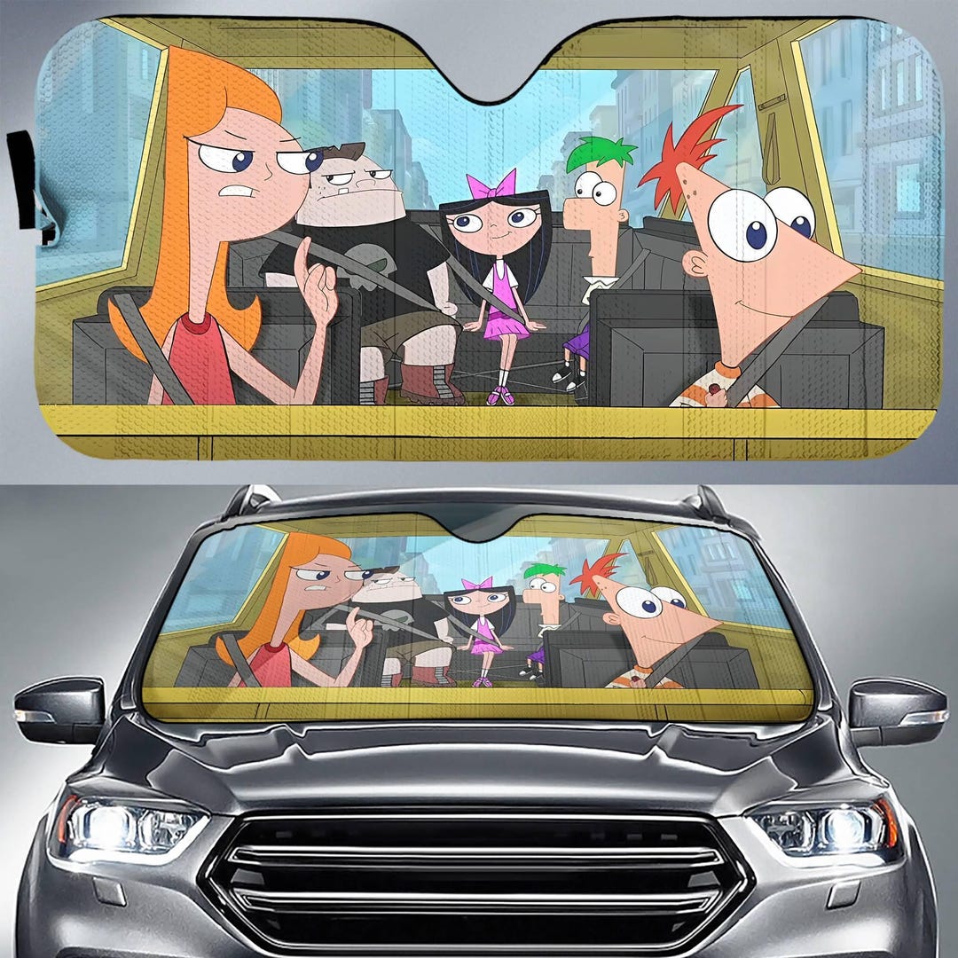Phineas and Ferb Auto Sun Shade, Candace Flynn Car Windshield, Car ...