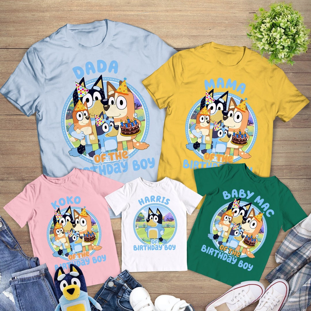 Bluey Birthday Shirt Bluey Family Matching Birthday Shirt Personalized ...